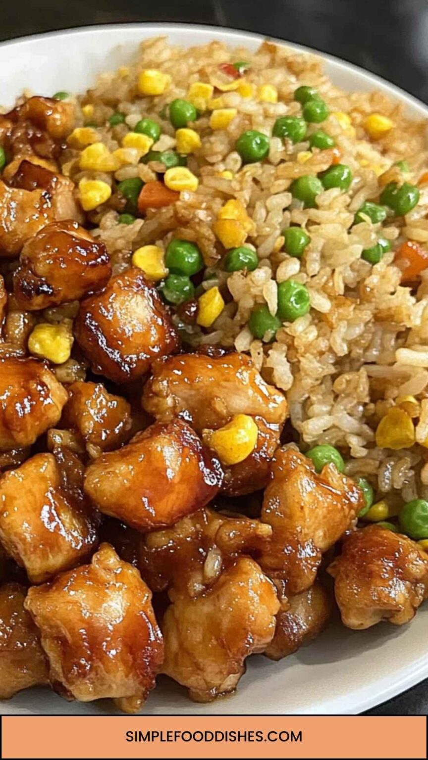Orange Chicken And Fried Rice Recipe - Simple Food Dishes