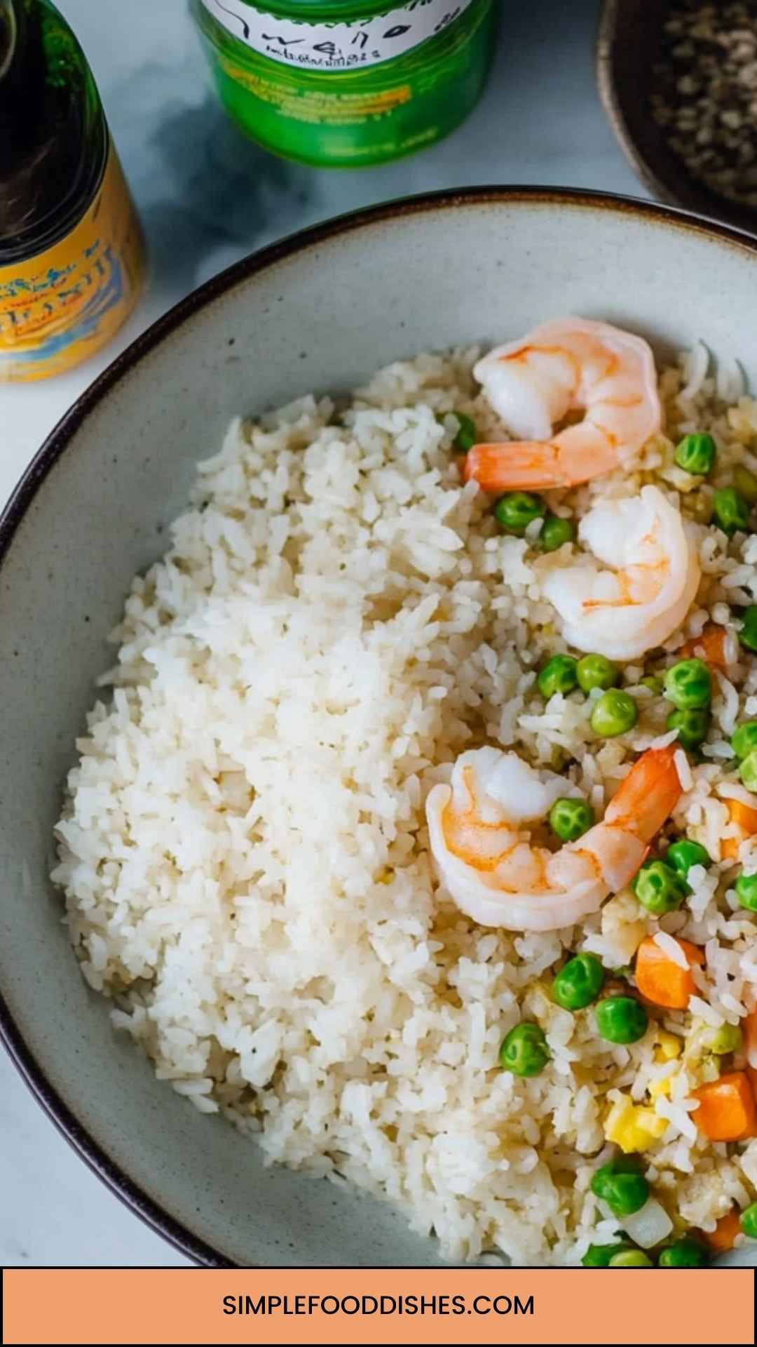 Easy Shrimp Fried Rice Recipe Without Vegetables - Simple Food Dishes